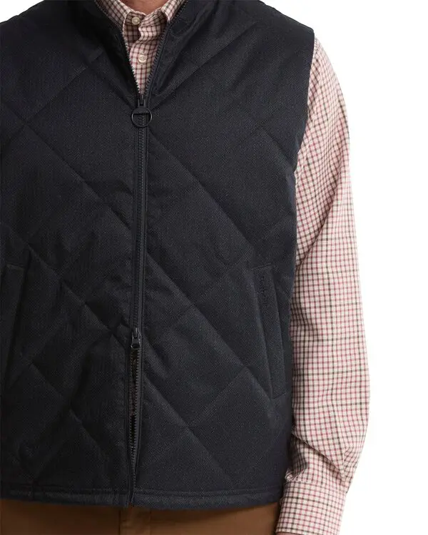 Barbour Winter Finn Stand Collar Zip Vest - Dark Navy