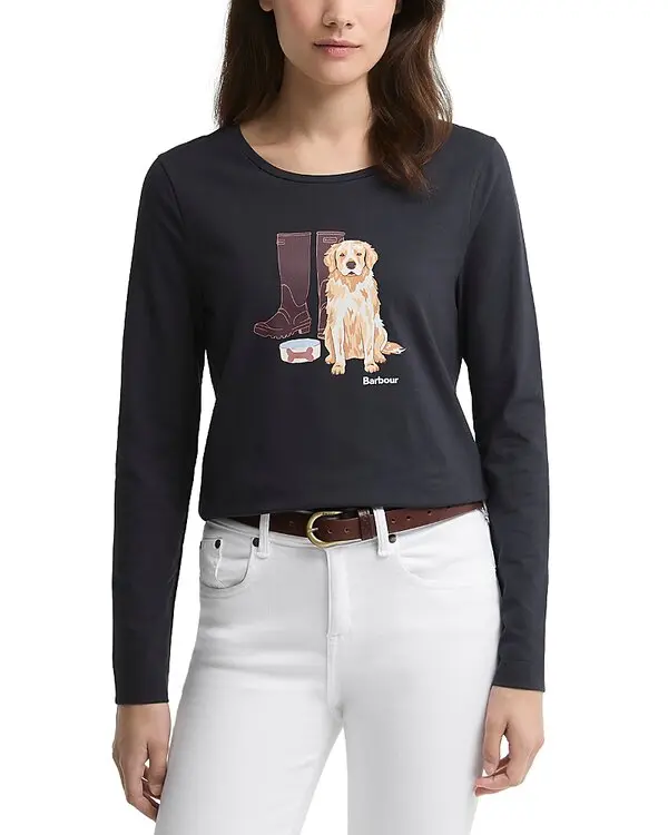 Barbour Hedley Long Sleeve Graphic Tee - Dark Navy