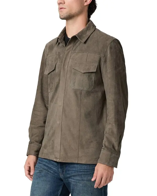 Paige Baltimore Leather Pocket Shacket