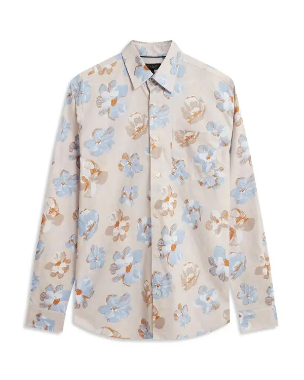 Ted Baker London Kingsly Relaxed Painted Floral Print Shirt