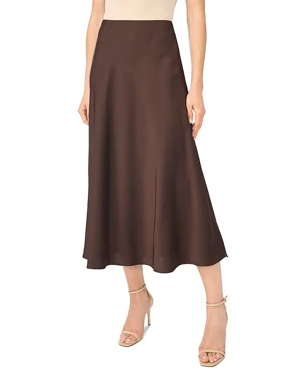 CECE DUPRAZ Satin Bias Maxi Skirt - Coffee Bean
