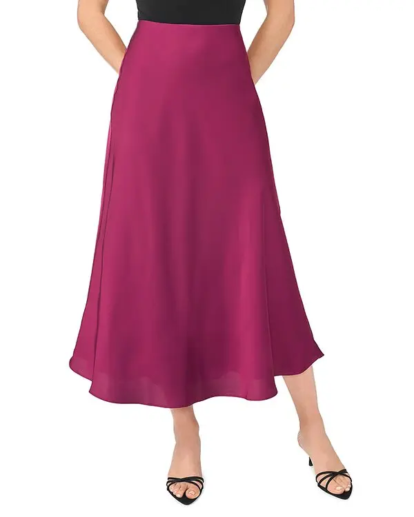 CECE DUPRAZ Satin Bias Maxi Skirt - Deep Mulberry