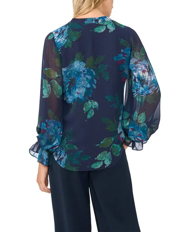 Vince Camuto Split Neck Long Sleeve Top