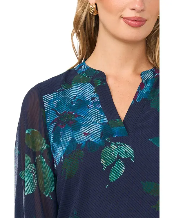 Vince Camuto Split Neck Long Sleeve Top