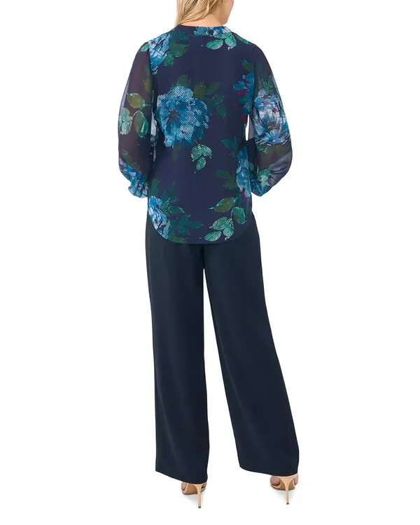 Vince Camuto Split Neck Long Sleeve Top
