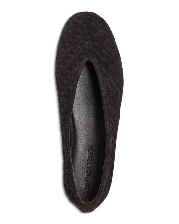 Bottega Veneta Rosa Intrecciato Ballet Flats