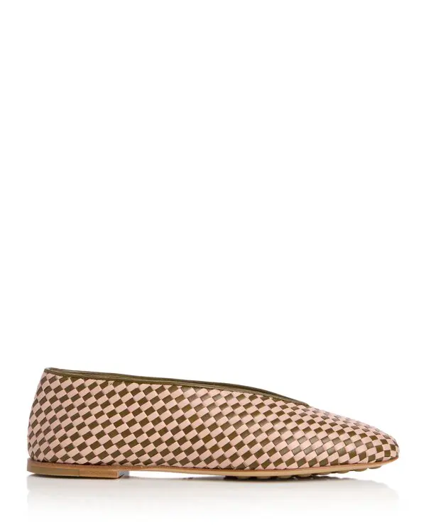 Bottega Veneta Rosa Intrecciato Ballet Flats