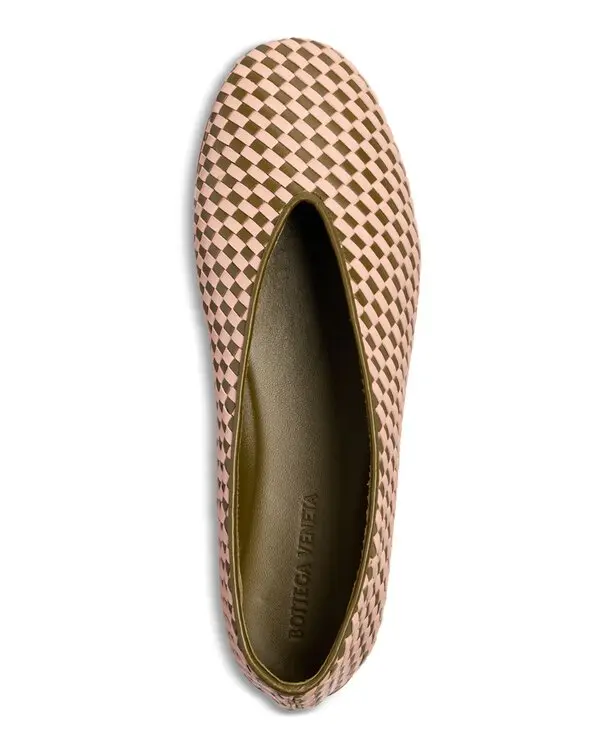 Bottega Veneta Rosa Intrecciato Ballet Flats