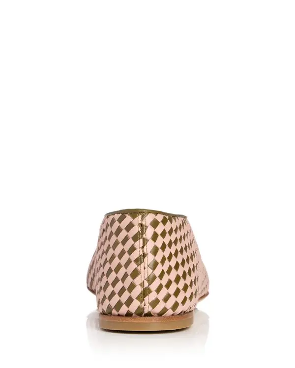 Bottega Veneta Rosa Intrecciato Ballet Flats