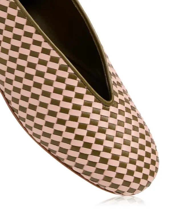 Bottega Veneta Rosa Intrecciato Ballet Flats