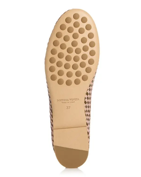 Bottega Veneta Rosa Intrecciato Ballet Flats