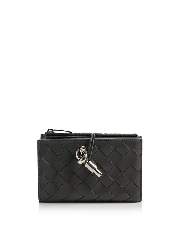 Bottega Veneta Andiamo Intrecciato Leather Bifold Wallet - Mist
