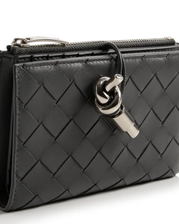 Bottega Veneta Andiamo Intrecciato Leather Bifold Wallet