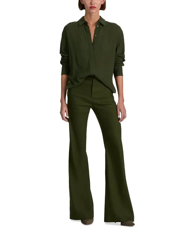 Alice + Olivia Andrew Mid Rise Bootcut Slim Pants