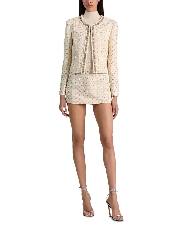 Alice + Olivia Thomasina Cropped Embellished Jacket