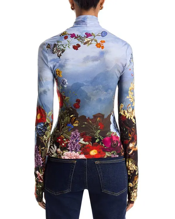 Alice + Olivia Delaina Thumb Hole Turtleneck Top