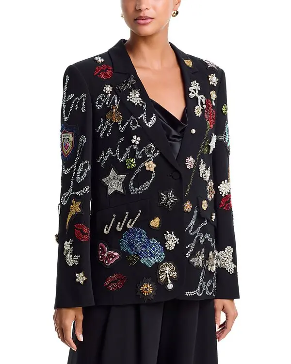 Cinq À Sept Kael Sequined Embroidered Blazer - Black/multi