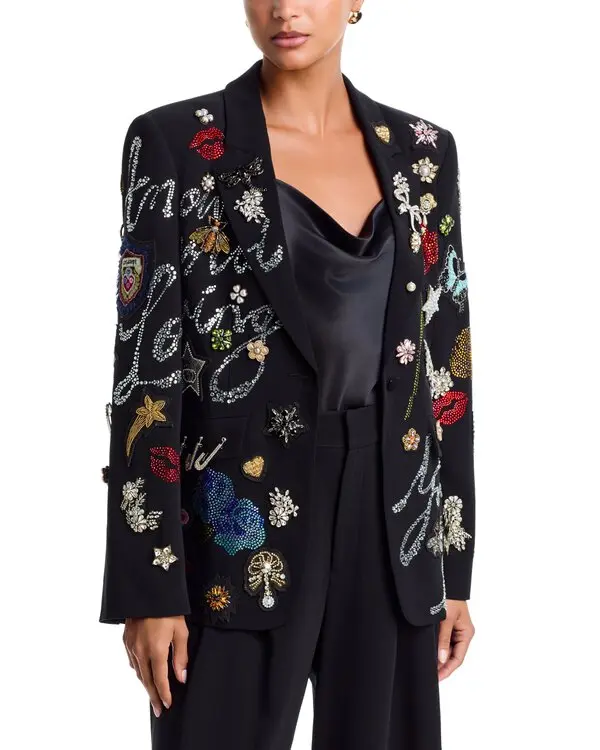 Cinq À Sept Kael Sequined Embroidered Blazer