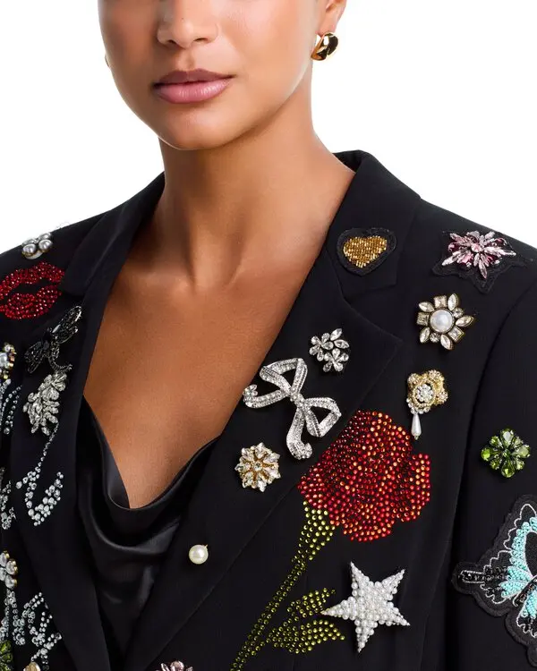 Cinq À Sept Kael Sequined Embroidered Blazer