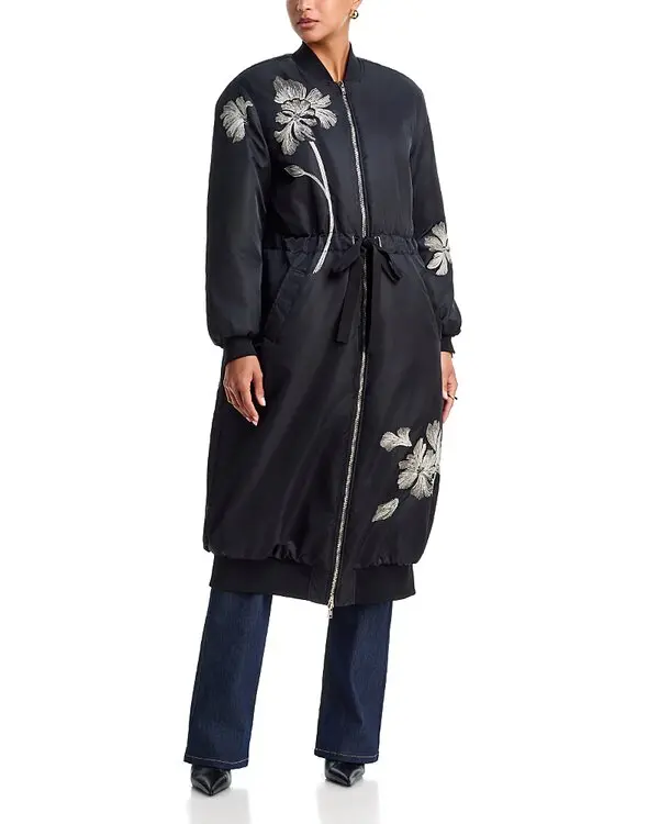 Cinq À Sept Celestina Embroidered Long Coat