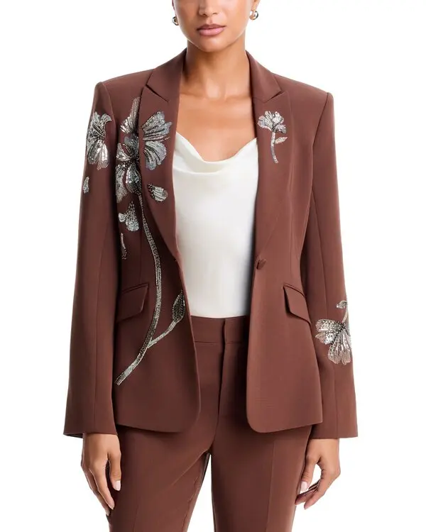 Cinq À Sept Gilded Peony Beaded Cheyenne Blazer