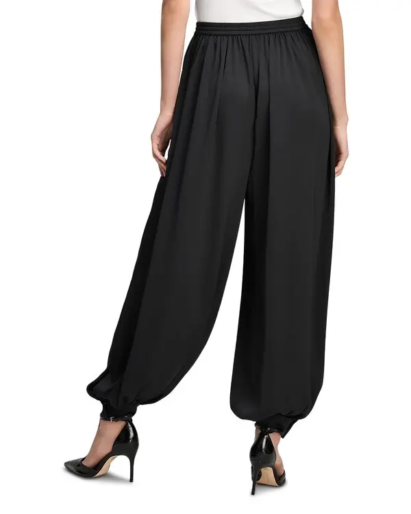 Cinq À Sept Esme Satin Pull On Verne Pants - Black