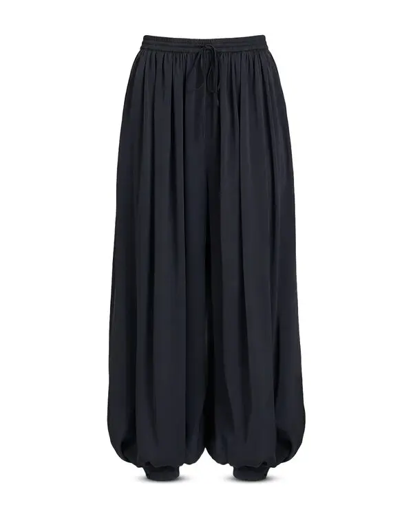 Cinq À Sept Esme Satin Pull On Verne Pants - Black