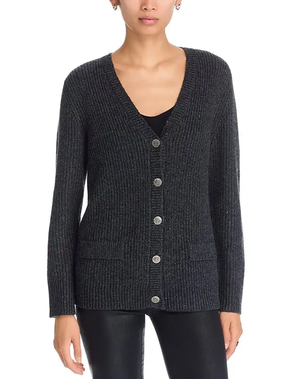 Kobi Halperin Pippa Sequined Flap Pocket Cardigan - Dark Grey