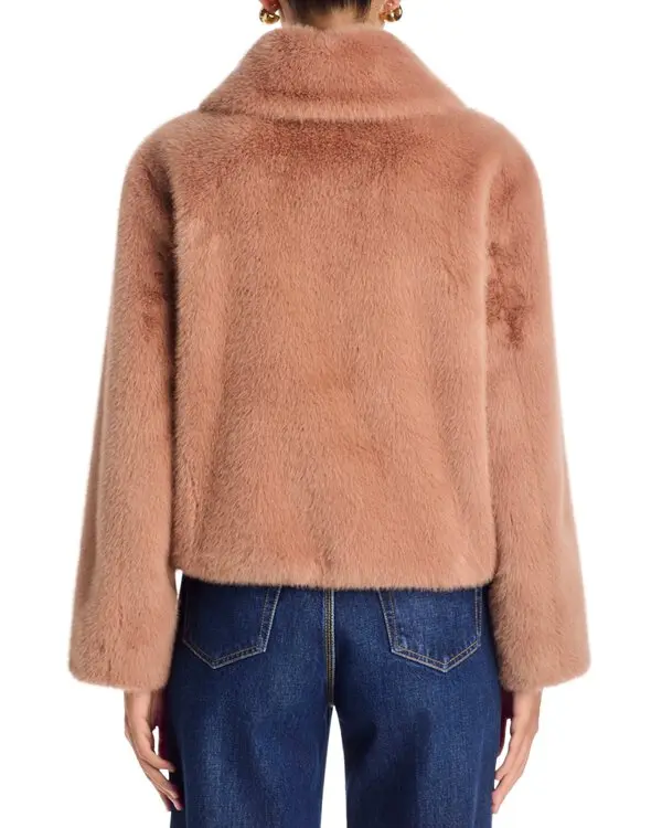 Kobi Halperin Tami Embellished Faux Fur Coat - Toffee
