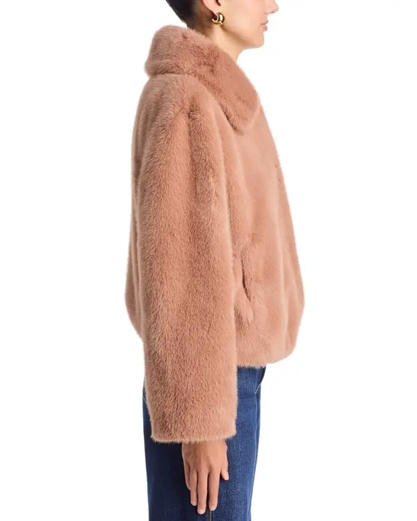 Kobi Halperin Tami Embellished Faux Fur Coat - Toffee
