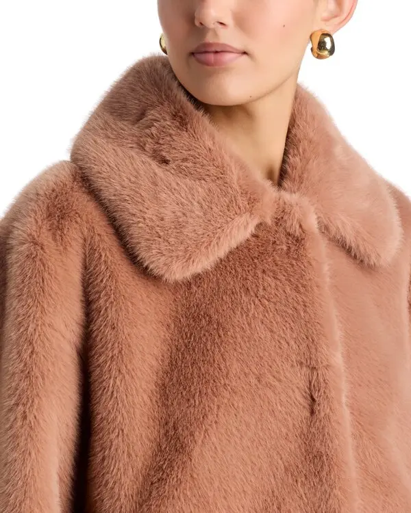 Kobi Halperin Tami Embellished Faux Fur Coat - Toffee