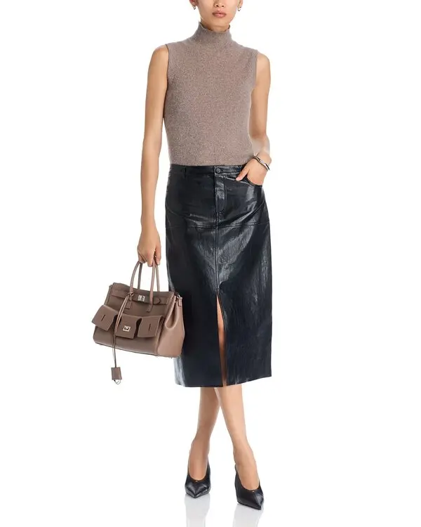 Kobi Halperin Leslie Faux Leather Pencil Skirt