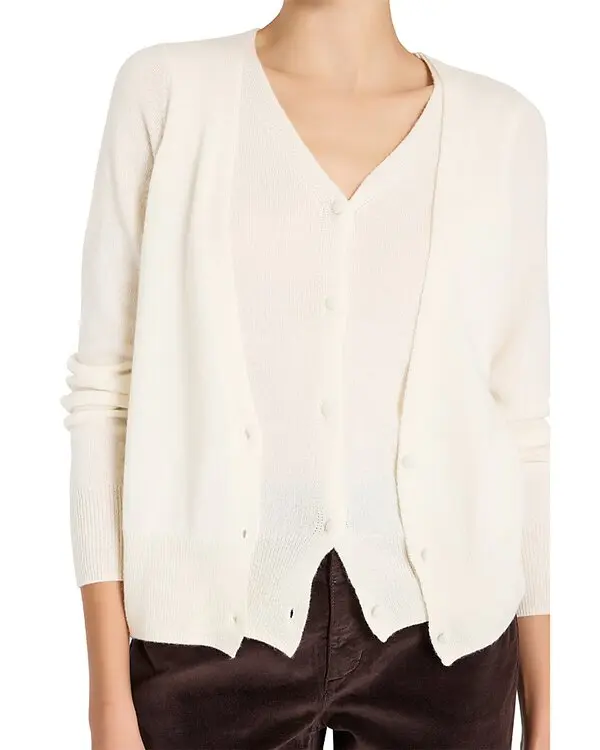Kobi Halperin Heather Cashmere Donegal Fleck Cardigan - Ivory