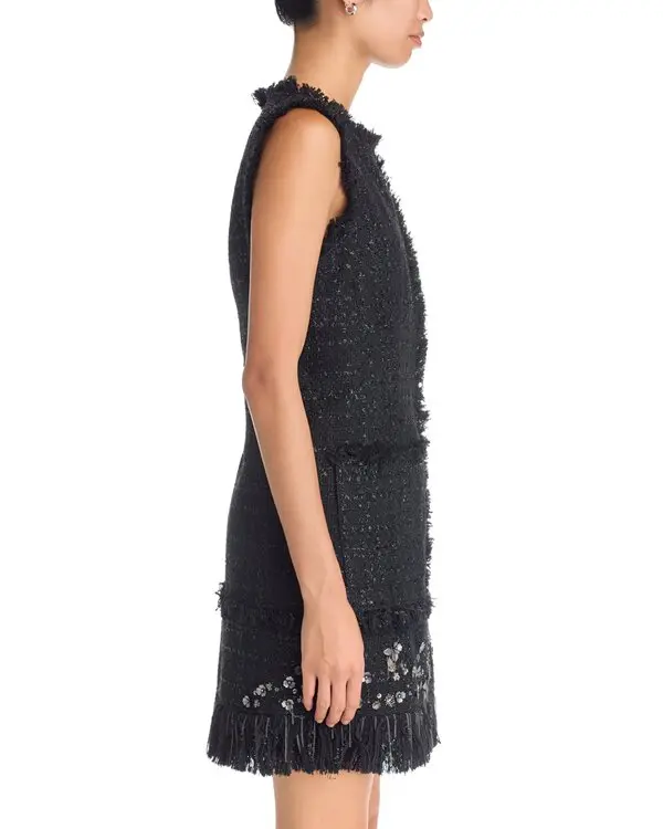 Kobi Halperin Rives Beaded Fringe Trim Dress