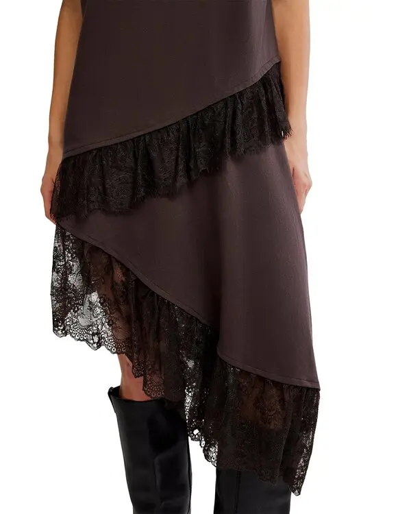 Free People Frosted Lace Layered Tee