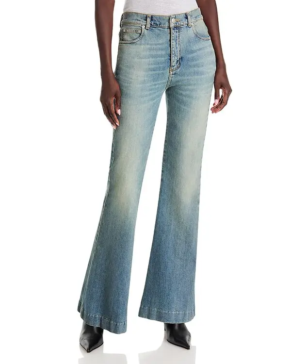 Alexander McQueen Cotton Stretch Flare Jeans