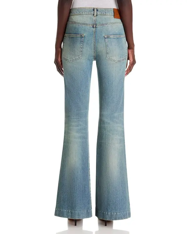 Alexander McQueen Cotton Stretch Flare Jeans