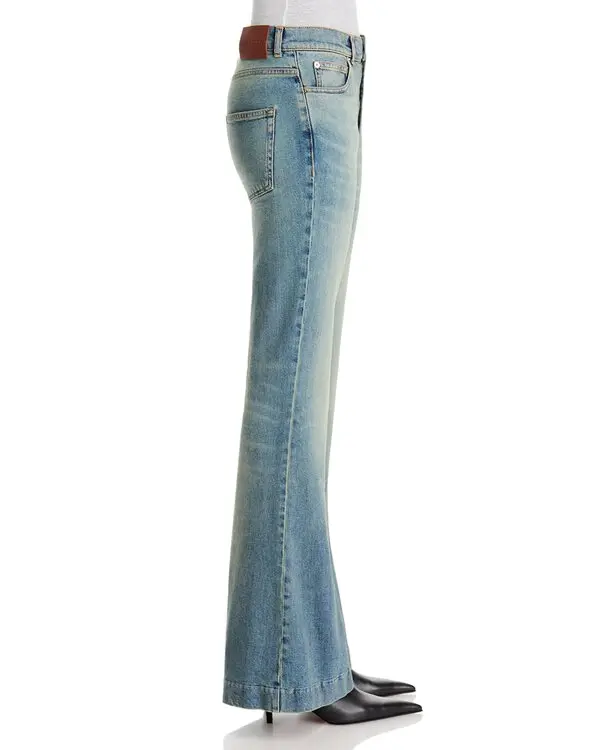 Alexander McQueen Cotton Stretch Flare Jeans