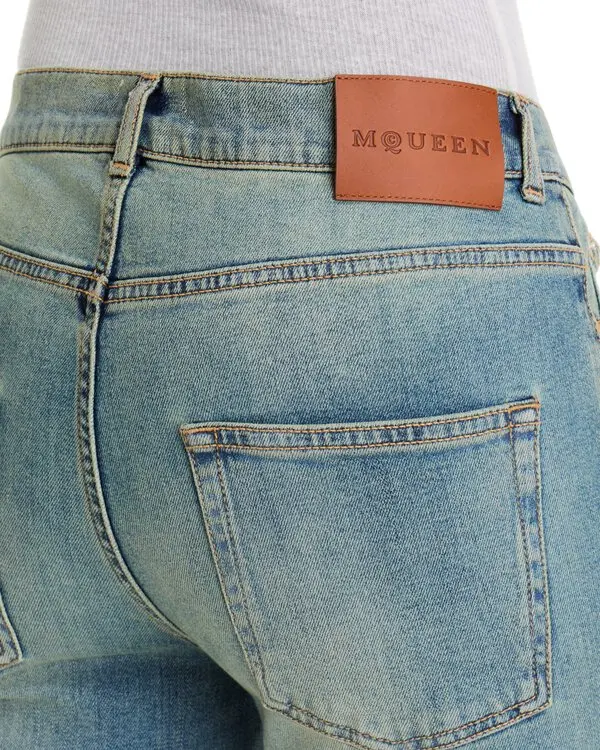 Alexander McQueen Cotton Stretch Flare Jeans