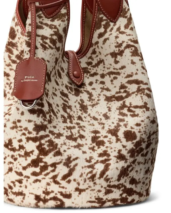 Polo Ralph Lauren Calf Hair Tote Bag - Spotted Brown