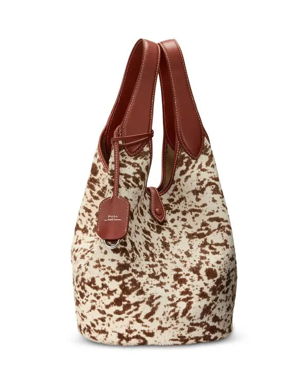 Polo Ralph Lauren Calf Hair Tote Bag - Spotted Brown