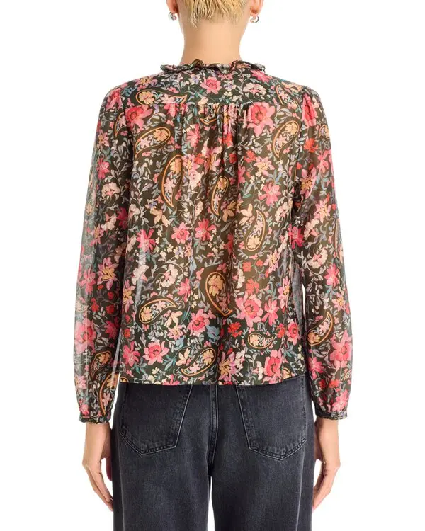 Johnny Was Hanneth Cotton & Silk Ruffled Blouse