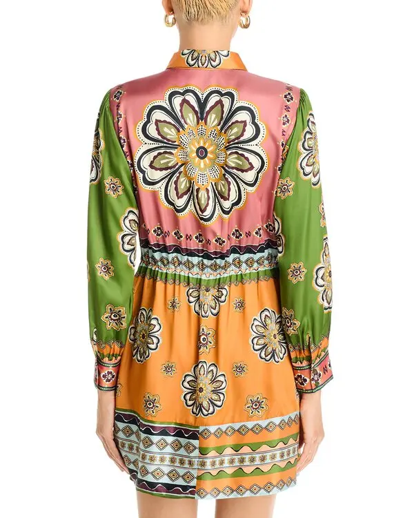 Johnny Was Maxima Tie Waist Mini Shirtdress