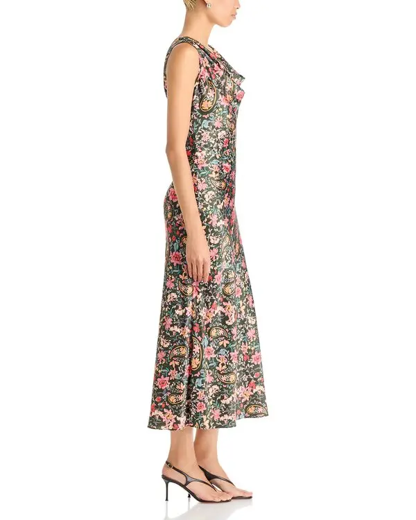 Johnny Was Lorenth Cowl Neck Midi Dress