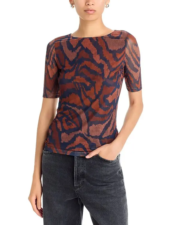 Johnny Was Elbow Sleeve Boat Neck Top - Kessari