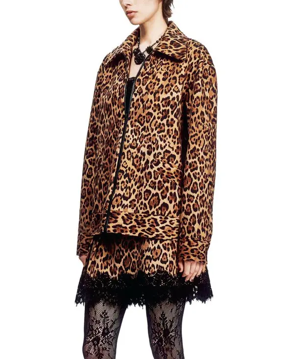 Anna Sui Leopard Denim Jacket