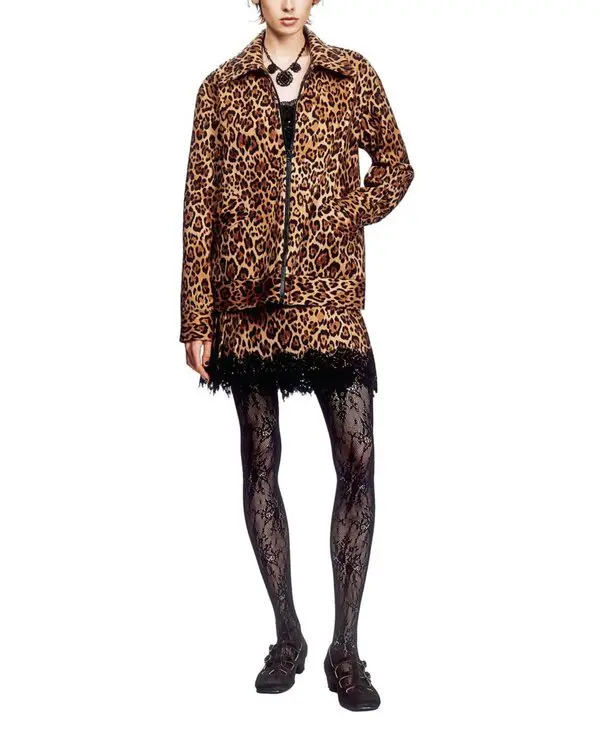 Anna Sui Leopard Denim Jacket
