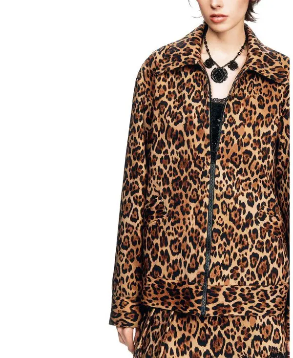 Anna Sui Leopard Denim Jacket
