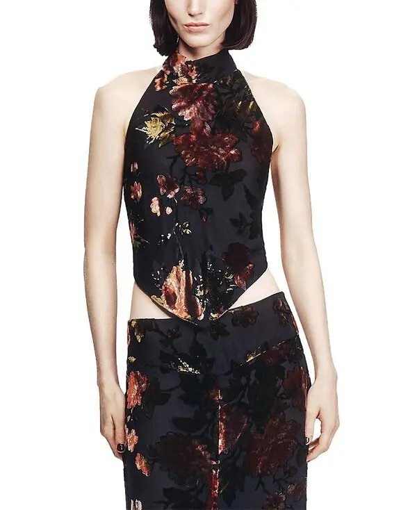 Anna Sui Folia Devore Halter Top