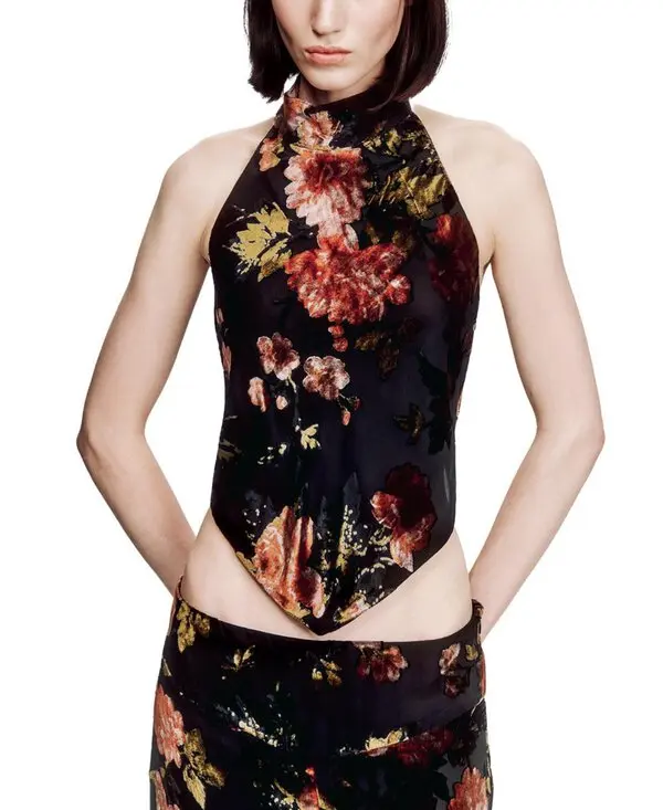Anna Sui Folia Devore Halter Top